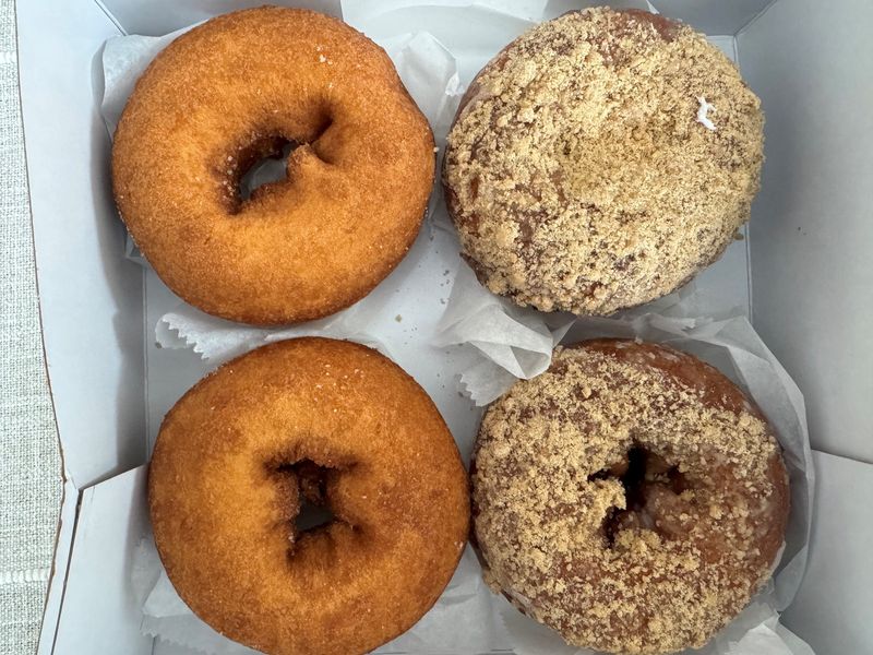 The glory of an apple crisp donut from Servatii