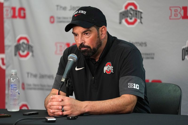 WATCH: Ohio State football head coach Ryan Day previews UCLA matchup ...