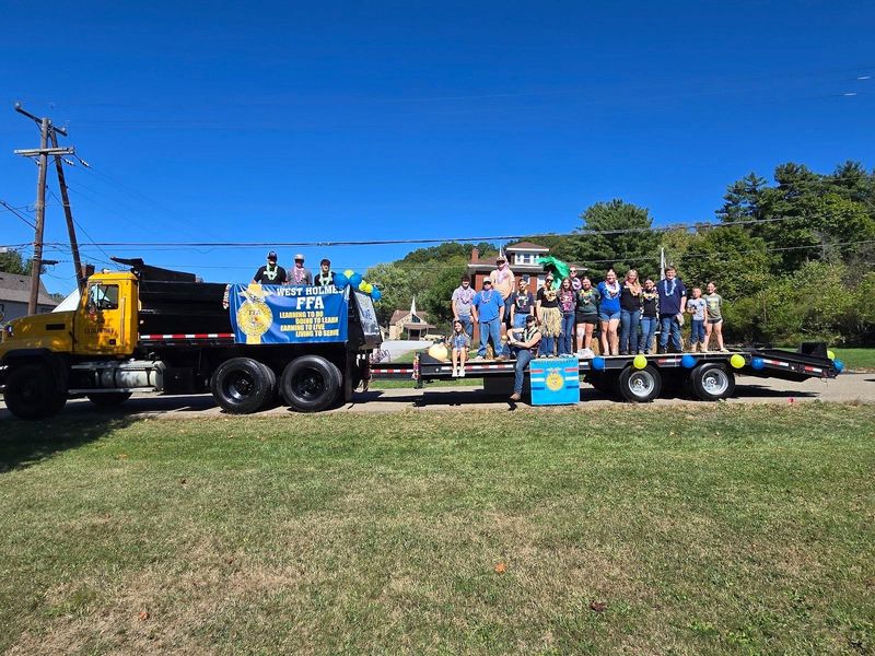 West Holmes FFA attend the Antique Festival parade in Millersburg