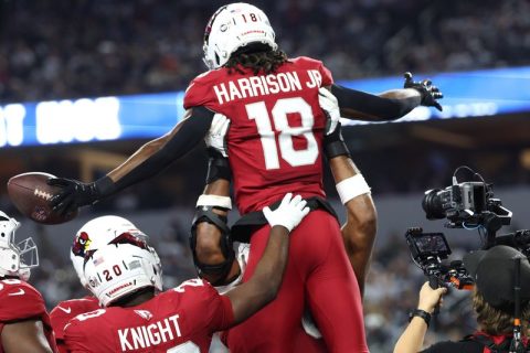 Internet reacts to Marvin Harrison Jr., Jaxon Smith-Njigba ankle ...