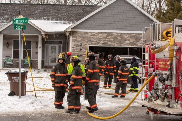 A woman died in Gibsonburg in a house fire on Monday