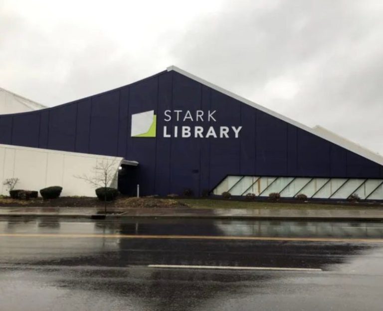 Arthur Compton Marks created 'futuristic' Stark library building