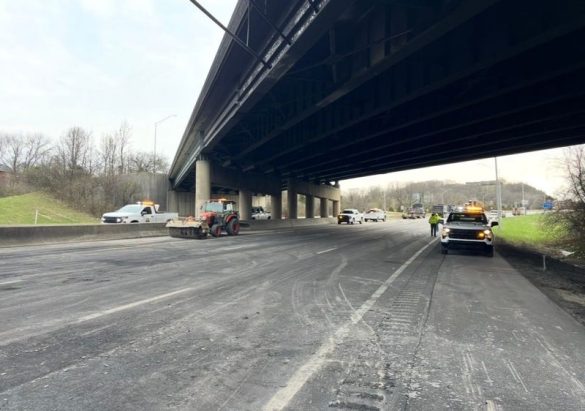 I-471 'blocked until further notice' after massive fire. What we know