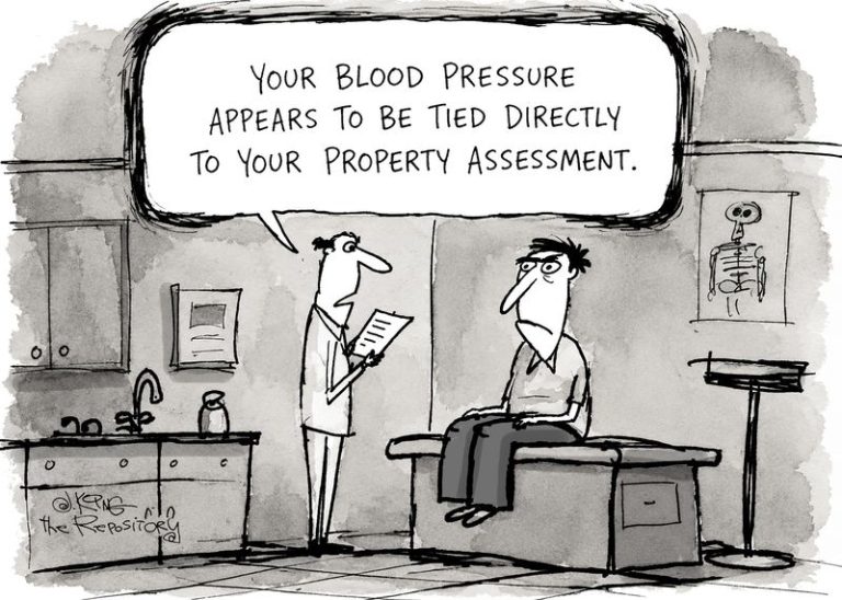 The strain of high property taxes | Cartoon