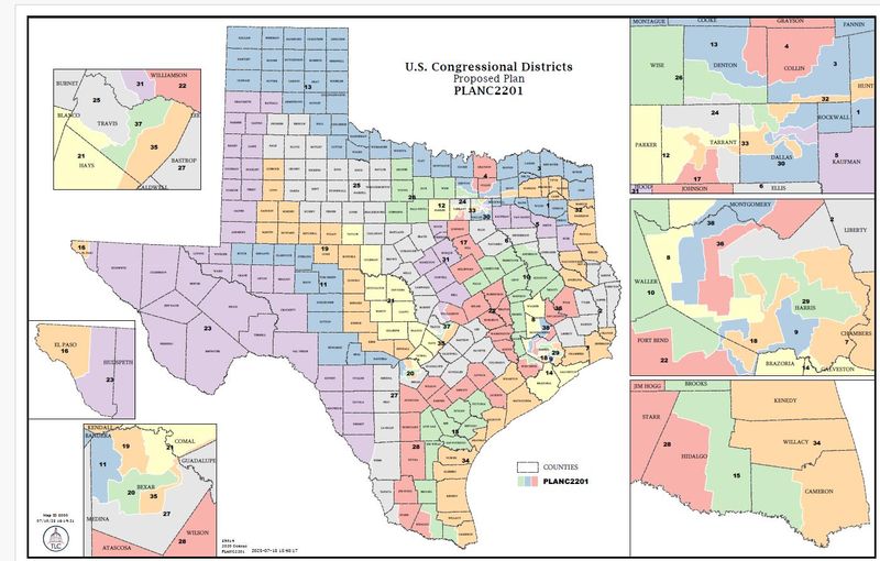 One Texas redistricting map puts Lubbock, San Antonio — 350 miles apart — in same district