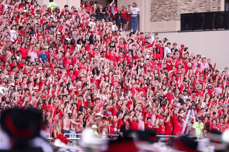 Texas Tech football game vs Oregon State in a weather delay