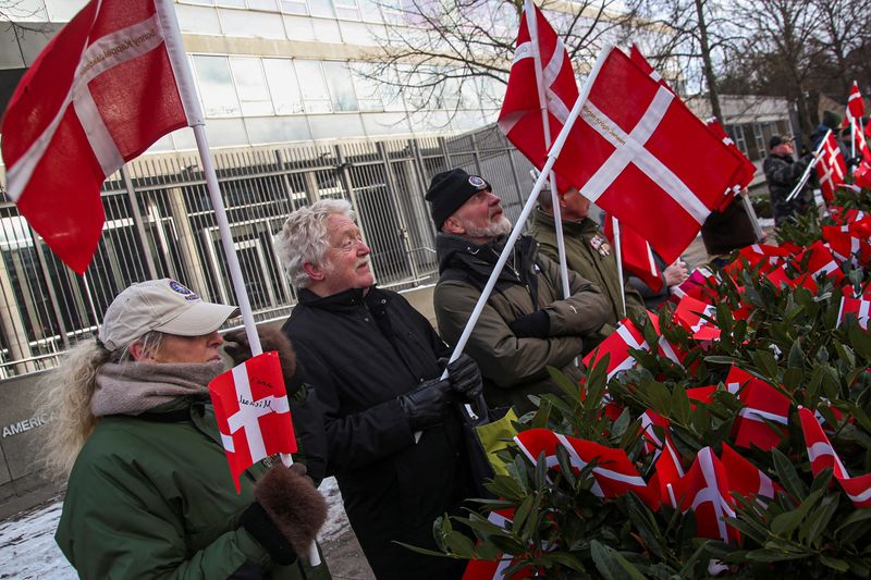 Protesters in Copenhagen rally for Danish veterans after Trump remarks