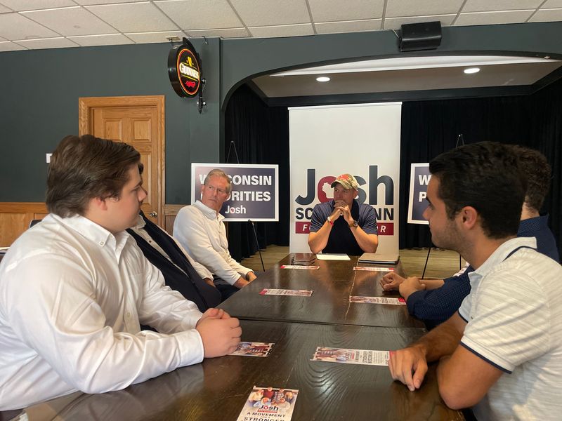 Wisconsin Republican gubernatorial candidate Josh Schoemann wouldn't ...