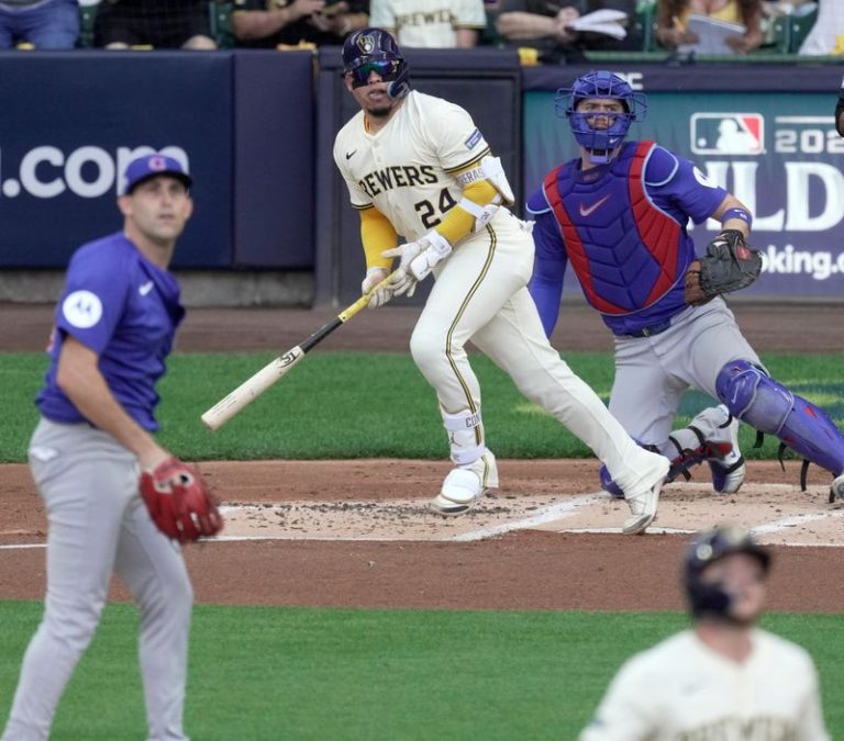 Brewers offense erupts vs Cubs in Game 1 and fans rip Craig Counsell ...