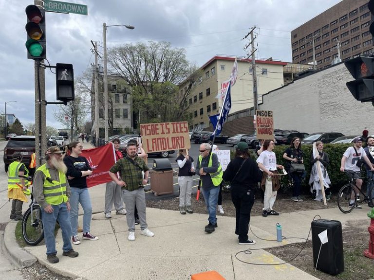 MSOE students protest president's inauguration over campus ICE lease